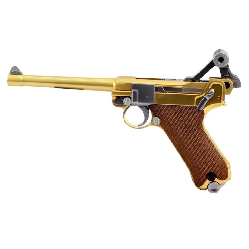 Pistola De Airsoft GBB We Luger P08 6"